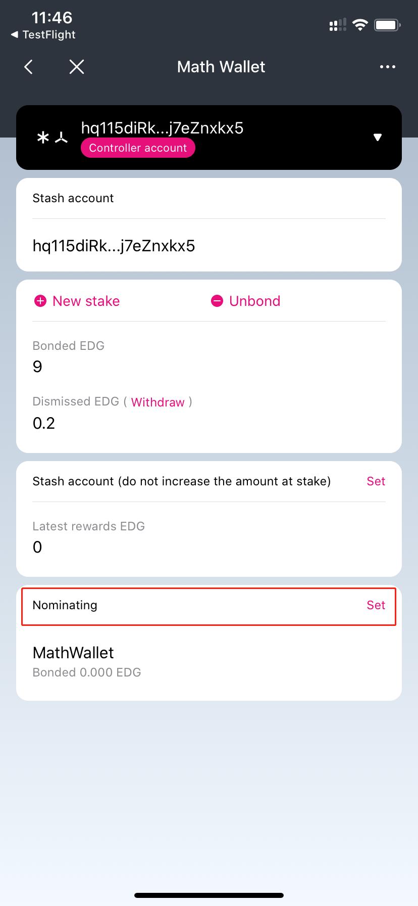 How to use the Edgeware Staking tool – MathWallet