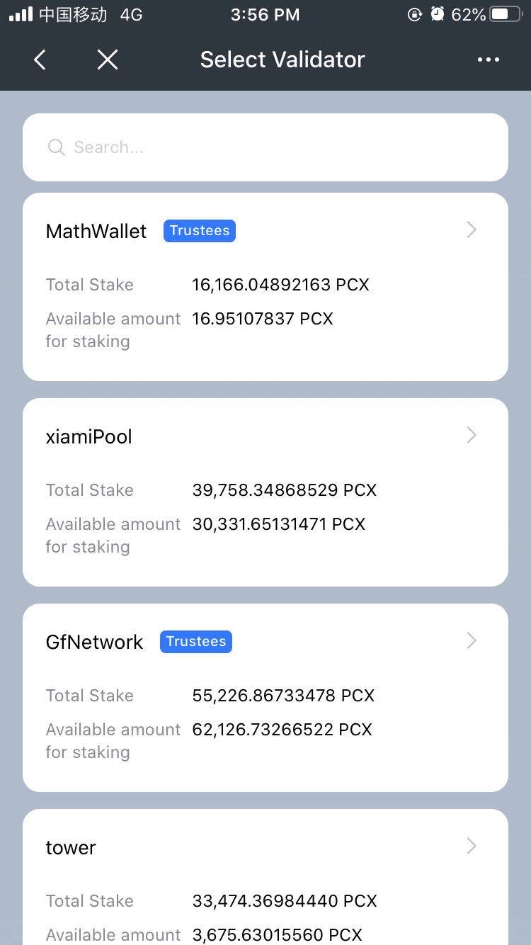 ChainX Wallet Instruction – Asset Management and PCX Staking – MathWallet